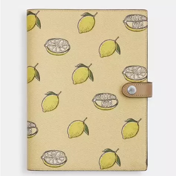 Coach | Accessories | Nwt Coach Notebook With Lemon Print | Poshmark